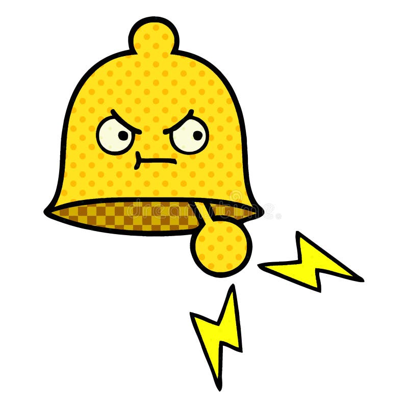 Comic Book Style Cartoon Ringing Bell Stock Vector - Illustration of ...