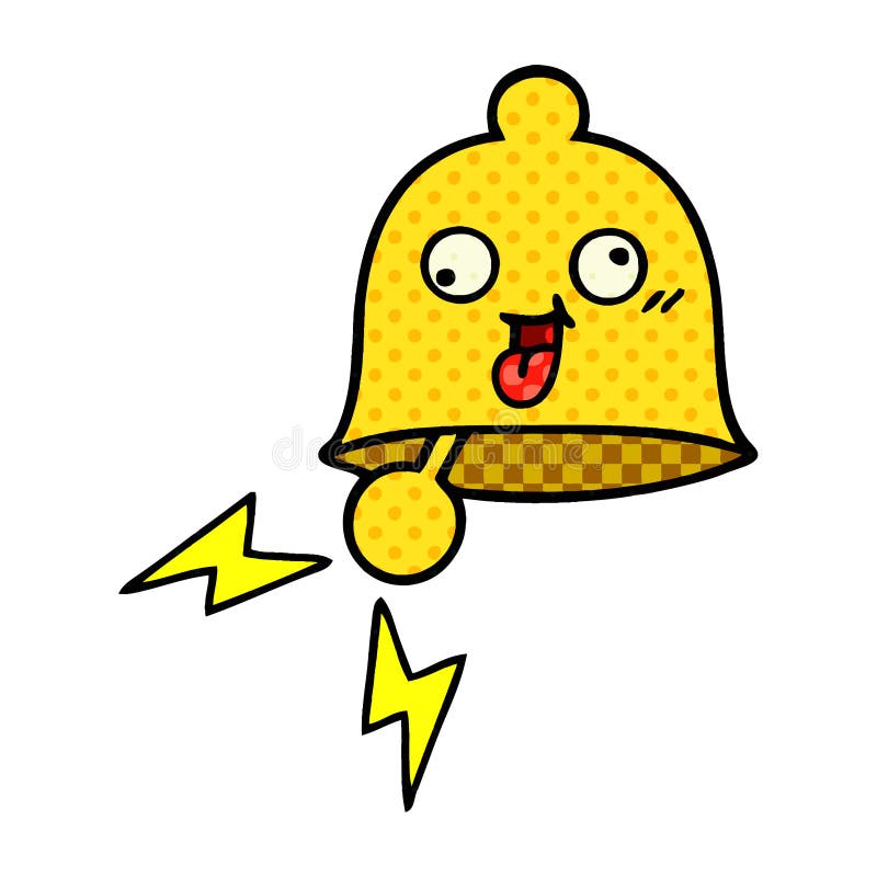 Comic Book Style Cartoon Ringing Bell Stock Vector - Illustration of ...