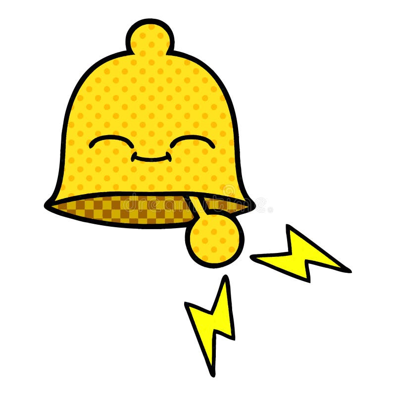 Comic Book Style Cartoon Ringing Bell Stock Vector - Illustration of ...