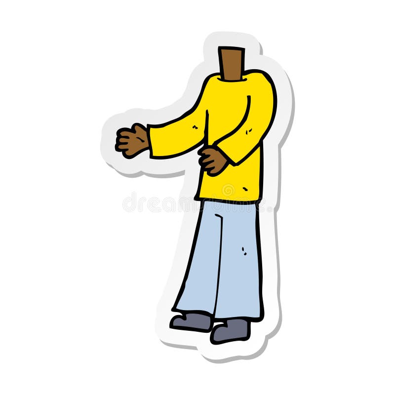 Sticker of a cartoon body stock vector. Illustration of drawn - 147614873