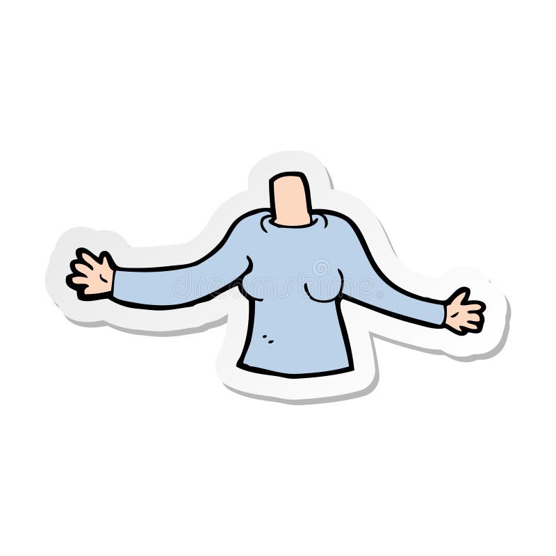 Sticker of a cartoon body stock vector. Illustration of drawing - 147734498