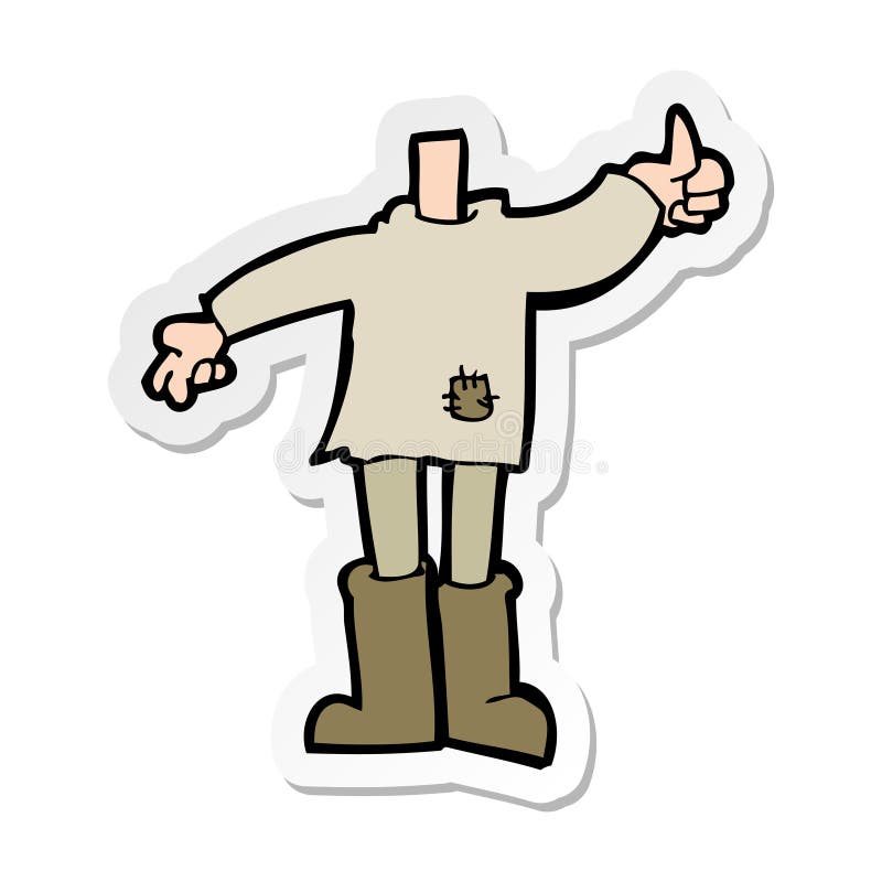 Sticker of a cartoon body stock vector. Illustration of happy - 149240809