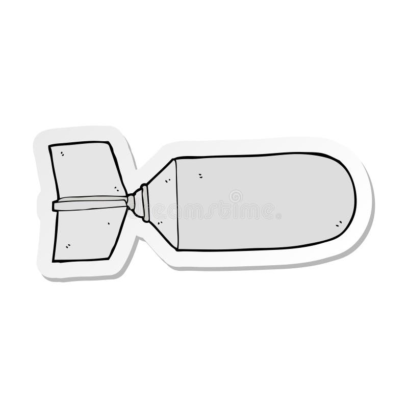 Sticker of a cartoon bomb stock vector. Illustration of character ...