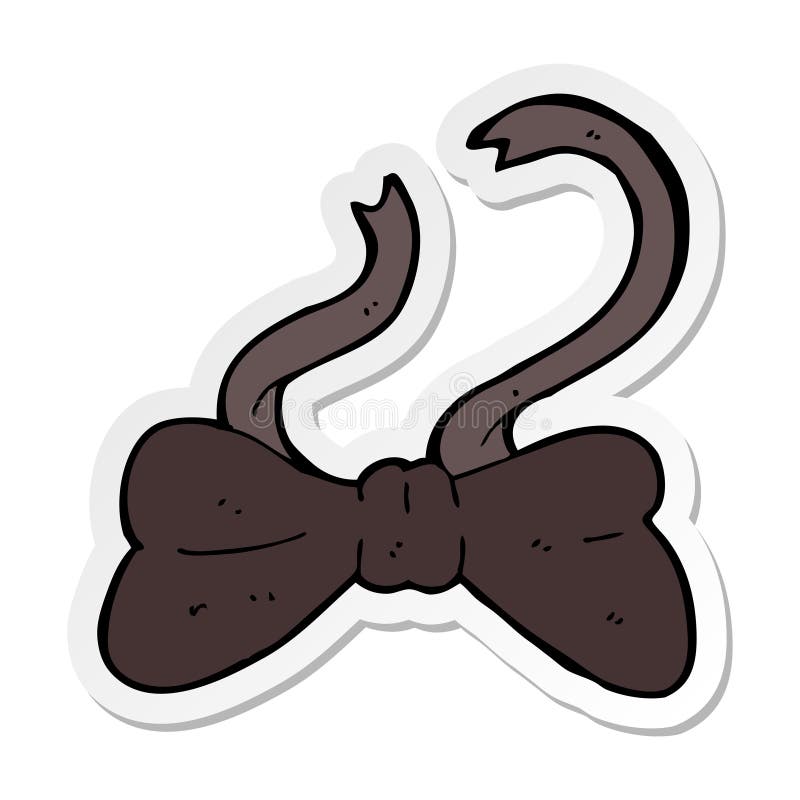 Sticker of a cartoon bow stock vector. Illustration of traditional ...