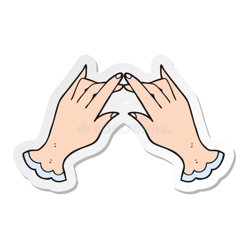 Sticker of a cartoon hands stock vector. Illustration of cartoon ...