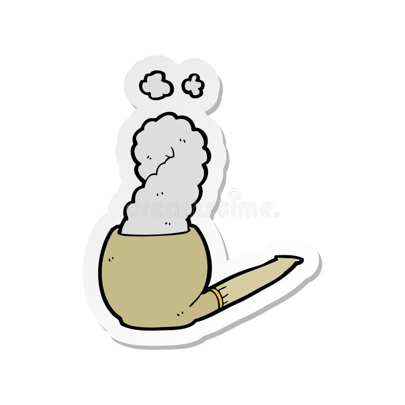 Sticker of a cartoon pipe stock vector. Illustration of pipe - 149228479