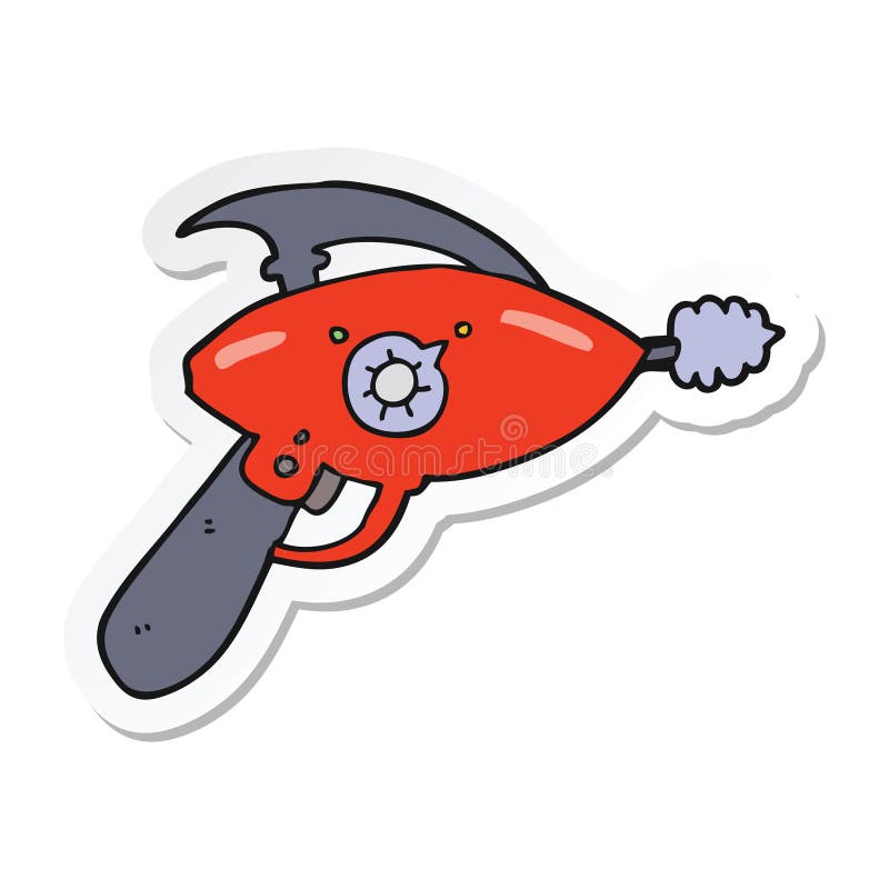 Sticker of a Cartoon Ray Gun Stock Vector - Illustration of icon, laser ...