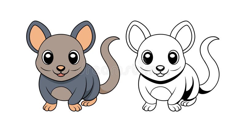 Creative Antechinus Coloring Animal Illustration Stock Image - Image of ...