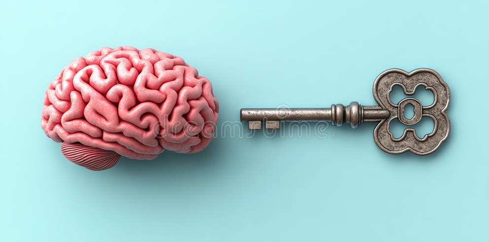A Creative Illustration of a Brain with a Key, Signifying the Unlocking ...