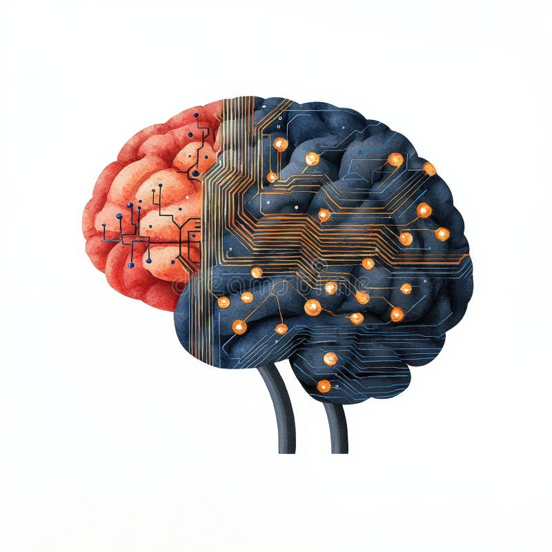 A Creative Illustration Combining Human Brain and Circuit Design ...