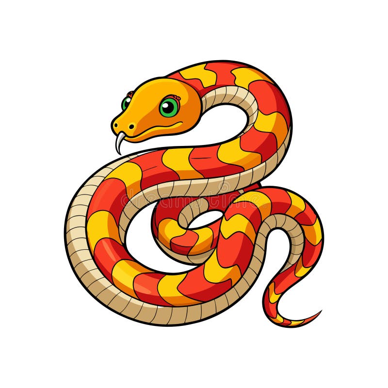 Corn Snake Animal Coloring Page for Kids Stock Vector - Illustration of ...