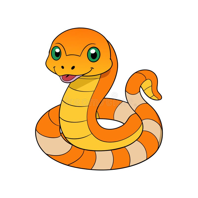 Creative Corn Snake Coloring Animal Illustration Stock Illustration ...