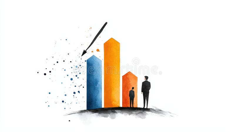 A Creative Illustration Depicting Growth and Success Featuring Bars and ...