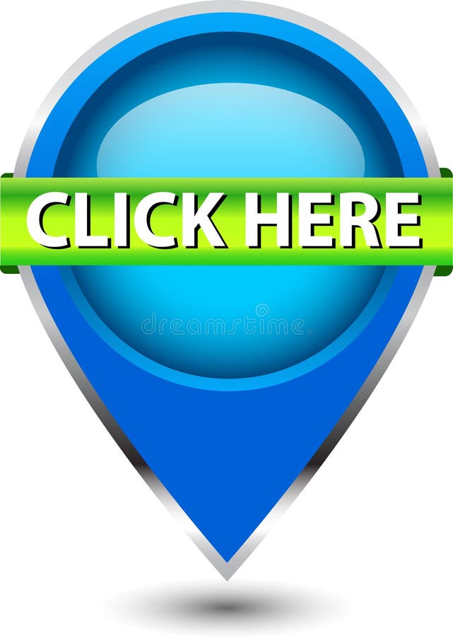 Click Here Arrow Web Button Classic Button White Background Stock ...