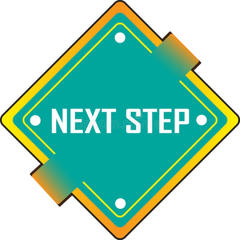 Illustration of Solution Next Step Button with Colourful Design Stock ...