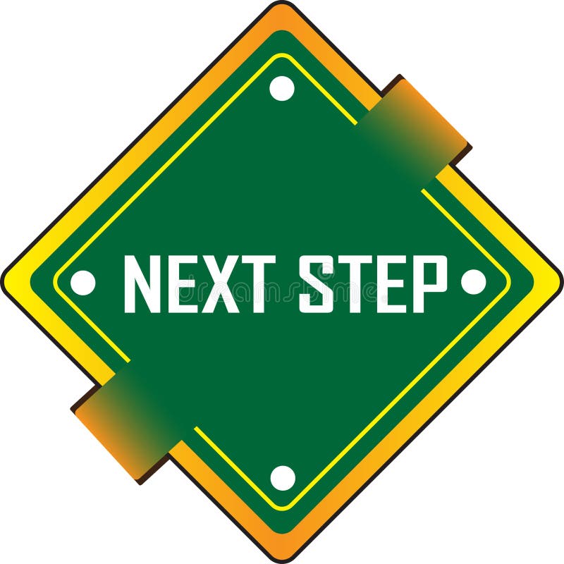 Illustration of Solution Next Step Button with Colourful Design Stock ...
