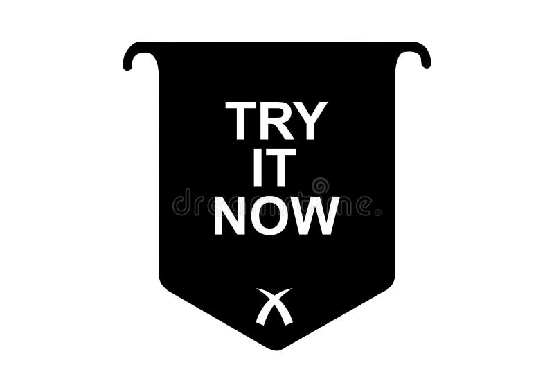 Illustration of Solution Try it Now Symbol with Colourful Design Stock ...