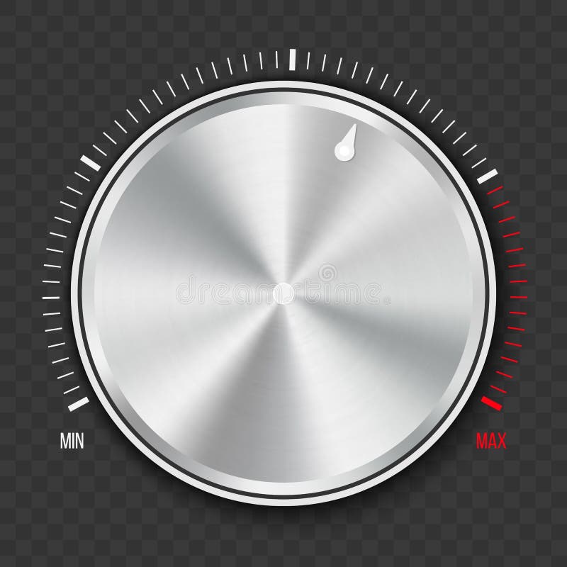 Creative Illustration of Dial Knob Level Technology Settings, Music ...