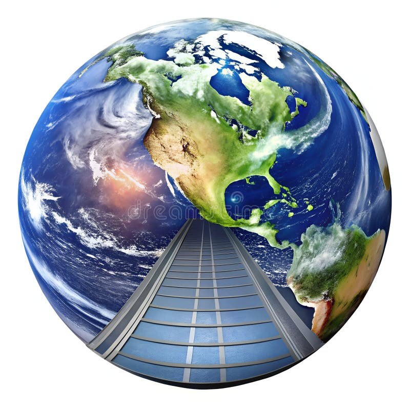 Earth with Running Track Symbolizing Exercise Importance, Isolated on ...