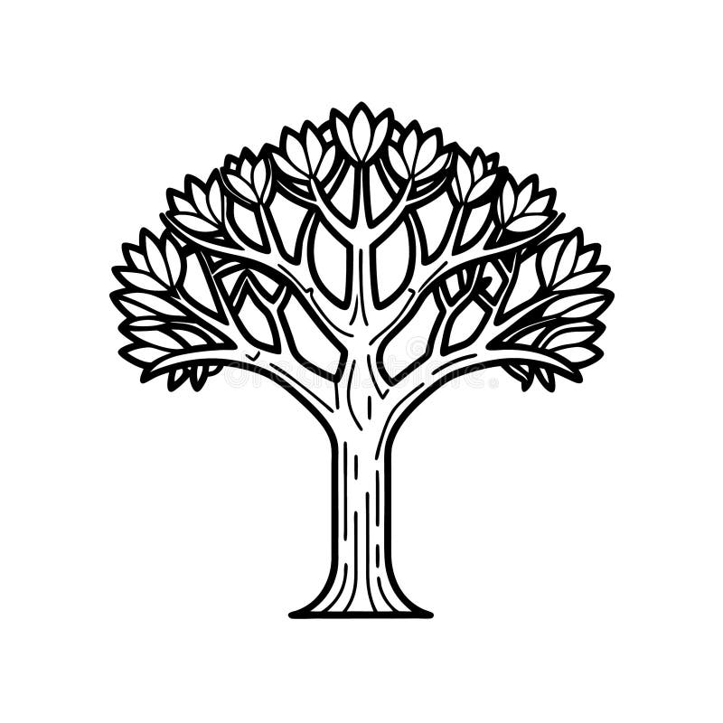 Creative Illustration of Jerusalem Thorn Tree Stock Image ...