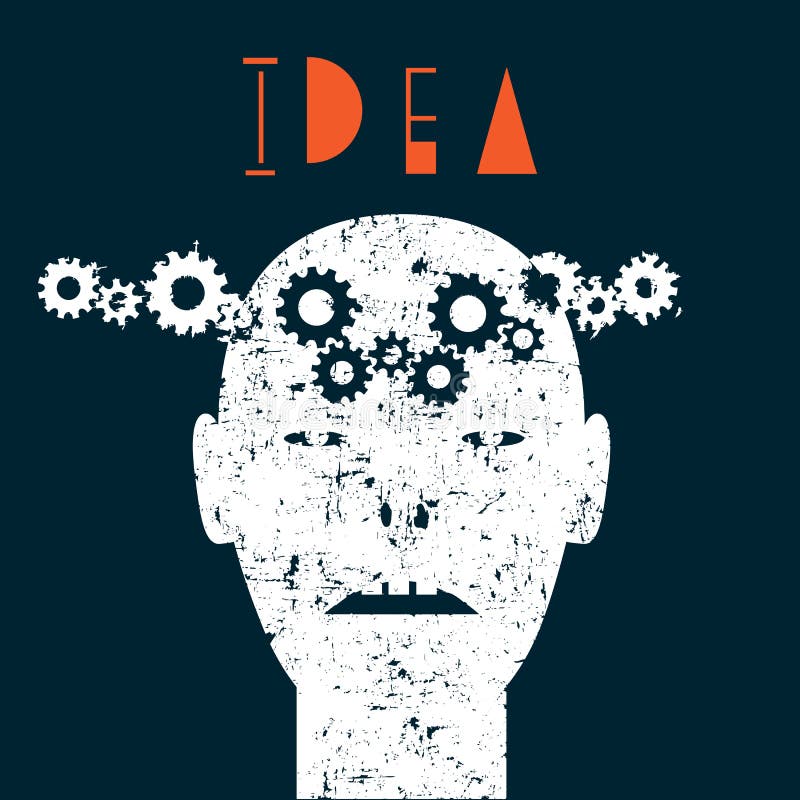 Human Idea Thin Line Icon, Creativity and Solution, Light Bulb in Head ...