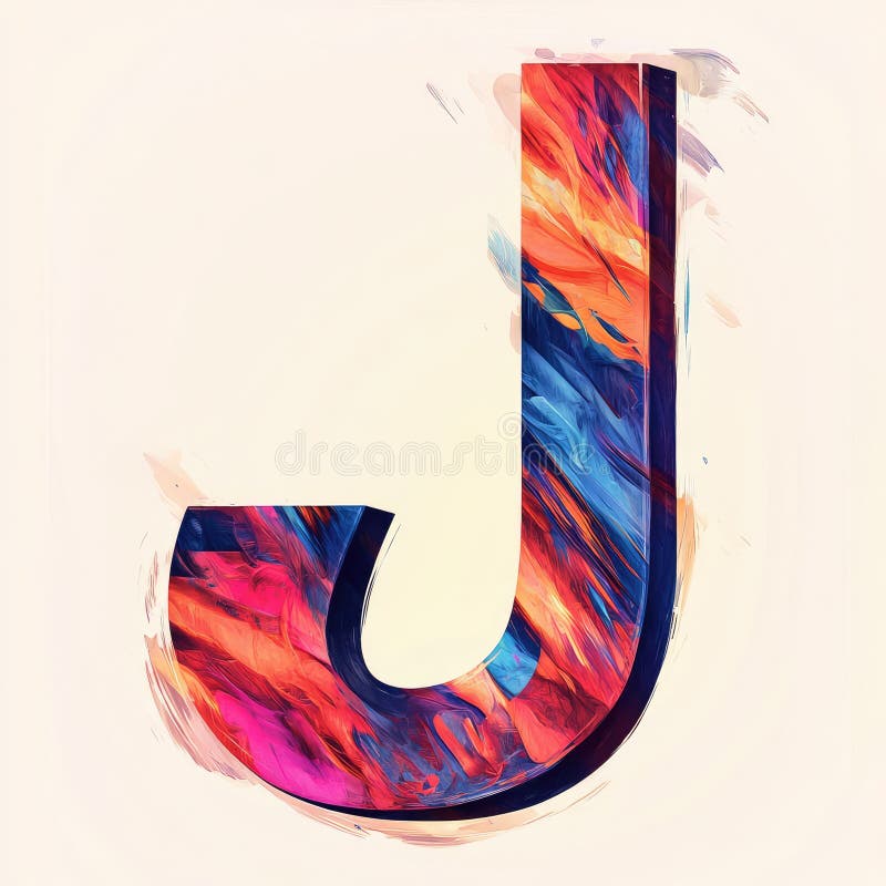 Creative Illustration of Letter "J" Logo Stock Illustration ...