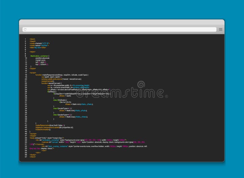 Creative Illustration Of Programming HTML Code On Computer Screen ... Creative Illustration Of Programming HTML Code On Computer Screen ...