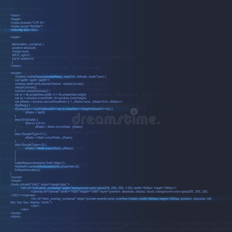 Creative Illustration of Programming HTML Code on Computer Screen ...