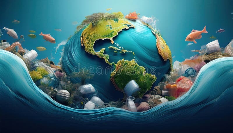 Creative Illustration Promoting Waste Sorting and Stock Photo - Image ...