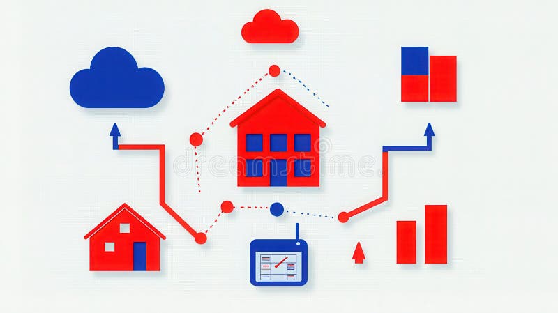 Creative Illustration of Real Estate Market Trends and Data ...