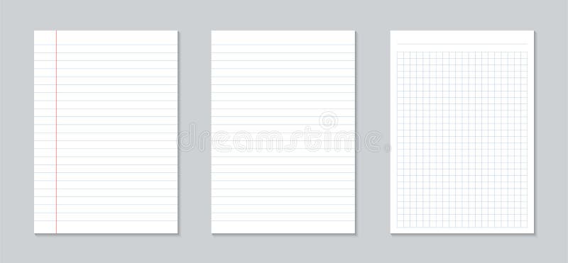 Square Ruled Notebook Exercise Book Page Stock Illustrations – 46 ...