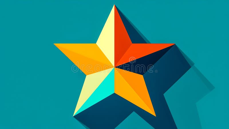 Creative Illustration with Star Isolated, Generative AI. Stock ...