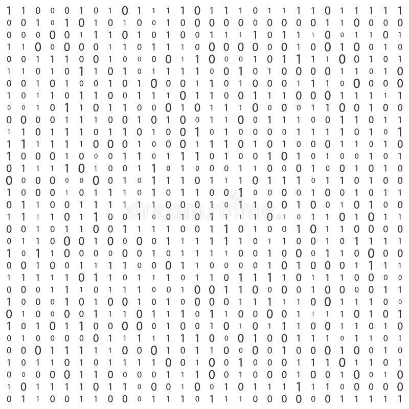 A Stream of Binary Matrix Code on the Screen. Numbers of the Computer Matrix Stock Vector ...