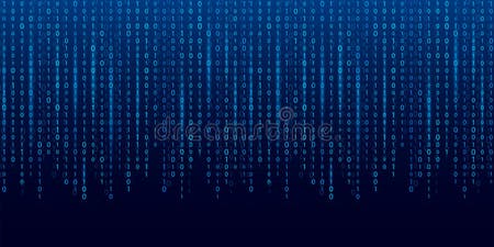 Creative Illustration of Stream of Binary Code. Computer Matrix ...