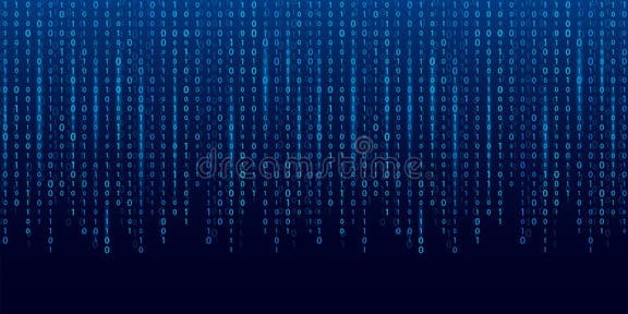 Creative Illustration of Stream of Binary Code. Computer Matrix ...