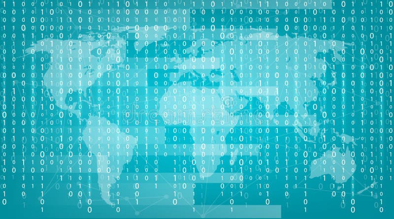 Computer Matrix Background Art Design. Digits on Screen. Abstract ...