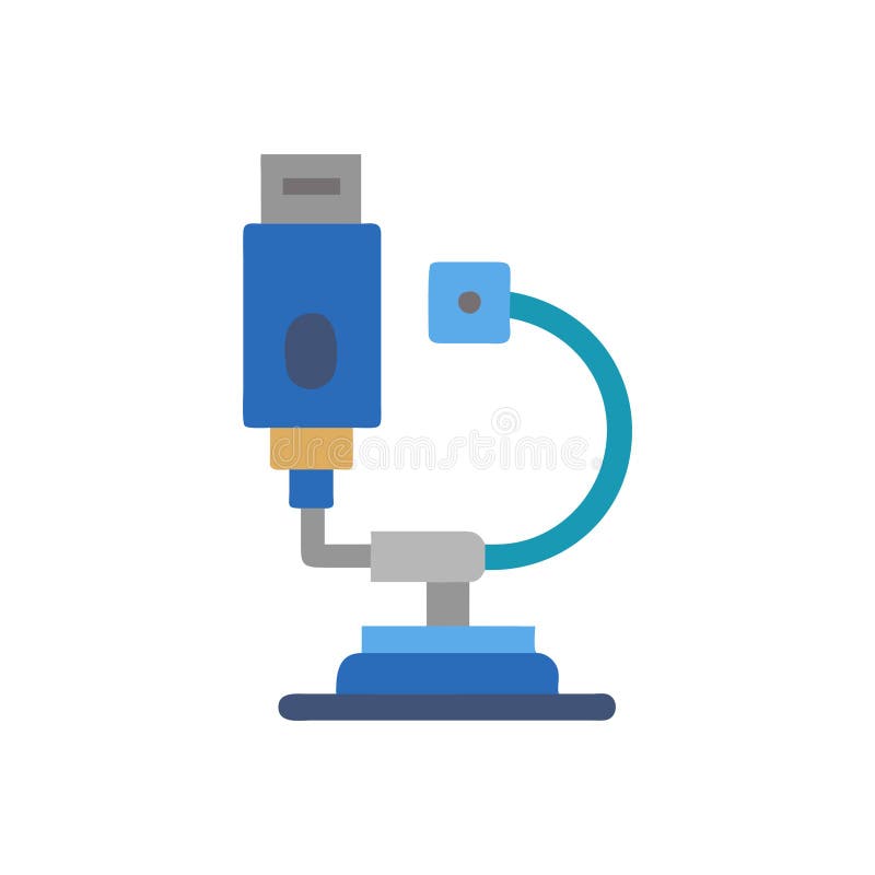 Creative USB Microscope Illustration Stock Illustration - Illustration ...