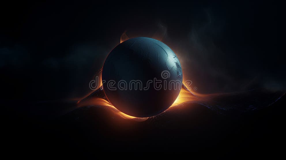 Creative Illustration of Natural Phenomenon of Eclipse Stock ...