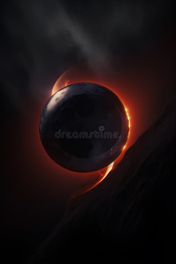 Creative Illustration of Natural Phenomenon of Eclipse Stock ...
