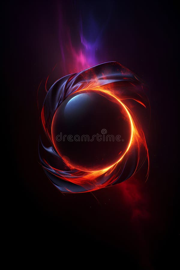 Creative Illustration of Natural Phenomenon of Eclipse Stock ...