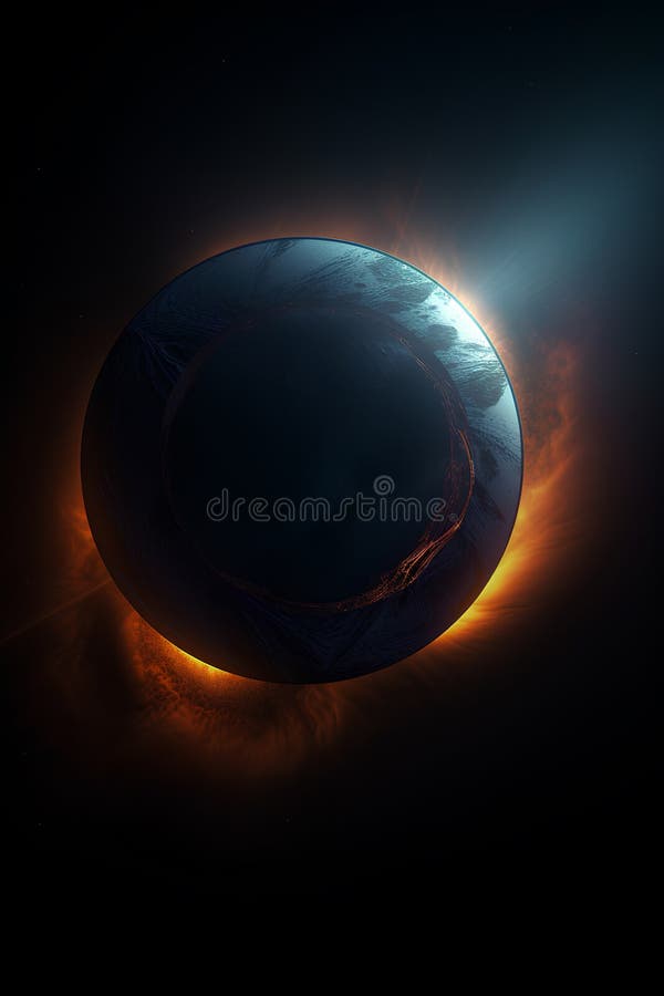 Creative Illustration of Natural Phenomenon of Eclipse Stock ...
