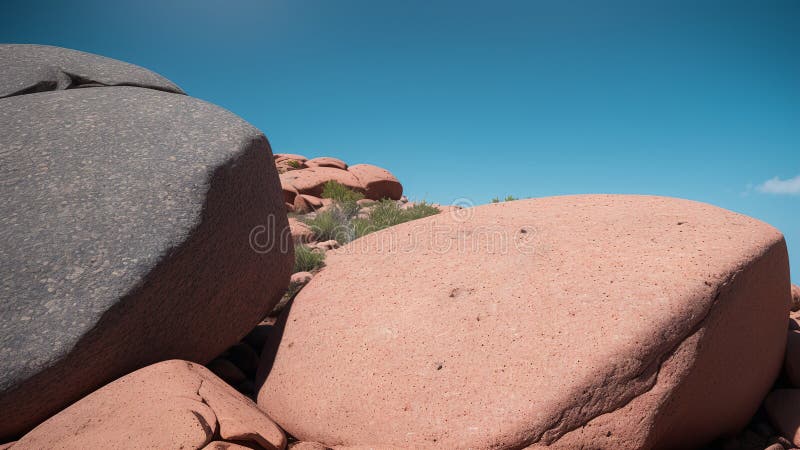 A Creative Image of a Large Rock in the Desert AI Generative Stock ...