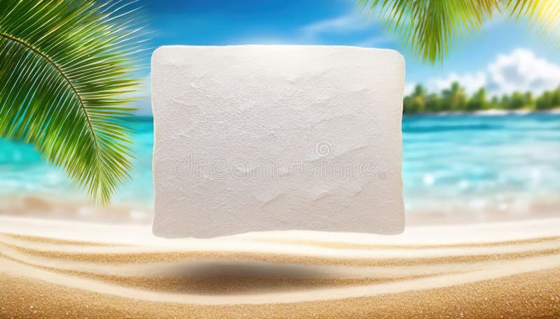 A Creative Image of a White Rectangular Object Floating in a Sunny ...