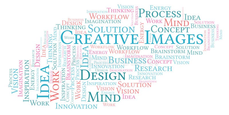 Creative Images Word Cloud, Made with Text only. Stock Illustration ...