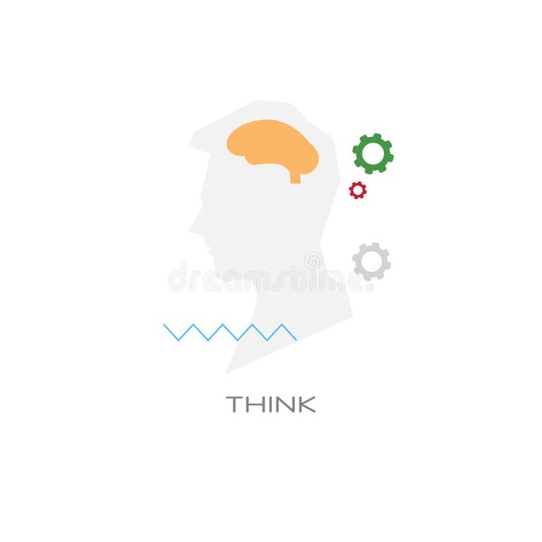 Creative Imagination Process Think New Idea Brainstorming Concept Line ...