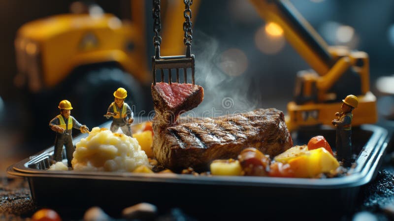 A Creative and Imaginative Food Art Scene Featuring Miniature ...