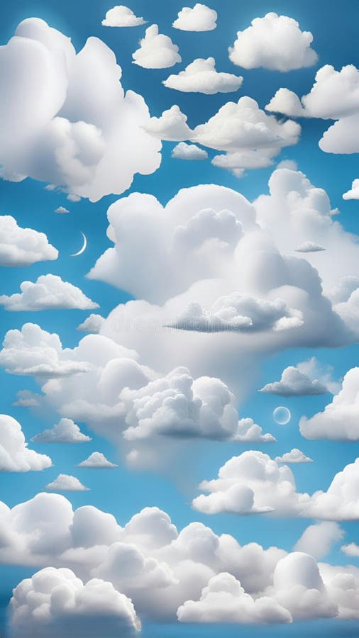 A Creative Imaginative Image of White Clouds Forming Shapes in the Sky ...
