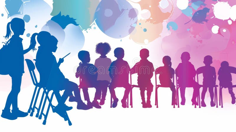 Background Design Featuring Diverse Students and Teachers, Ai Generated ...