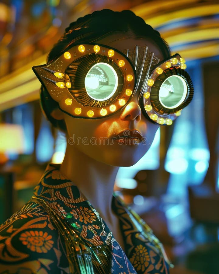 A Creative Individual Showcases Stunning Oversized Glasses with Vibrant ...