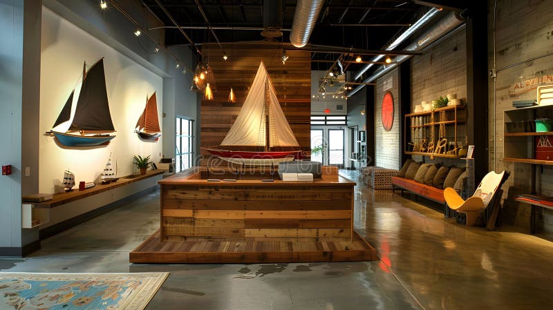 Creative Indoor Cultural Store Photography Example Stock Illustration ...